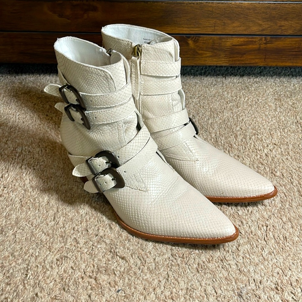 Cream Colored Matisse Harvey Buckle Boot - Gem
